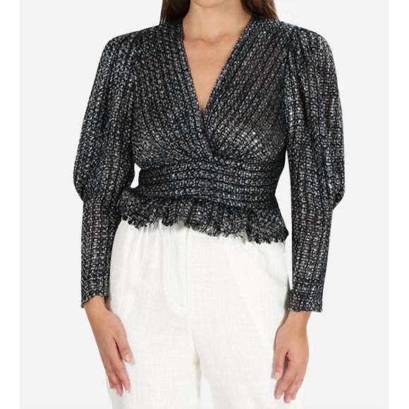 IRO | Tops | New Iro Guarda Top In Blacksilver | Poshmark